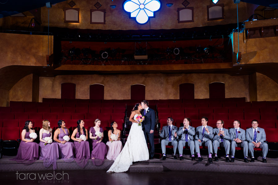 Theatre – Bridal party on raised seats | One World Theatre
